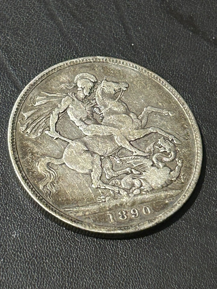 1890 QUEEN VICTORIA--SILVER CROWN COIN--GOOD CONDITION | eBay UK