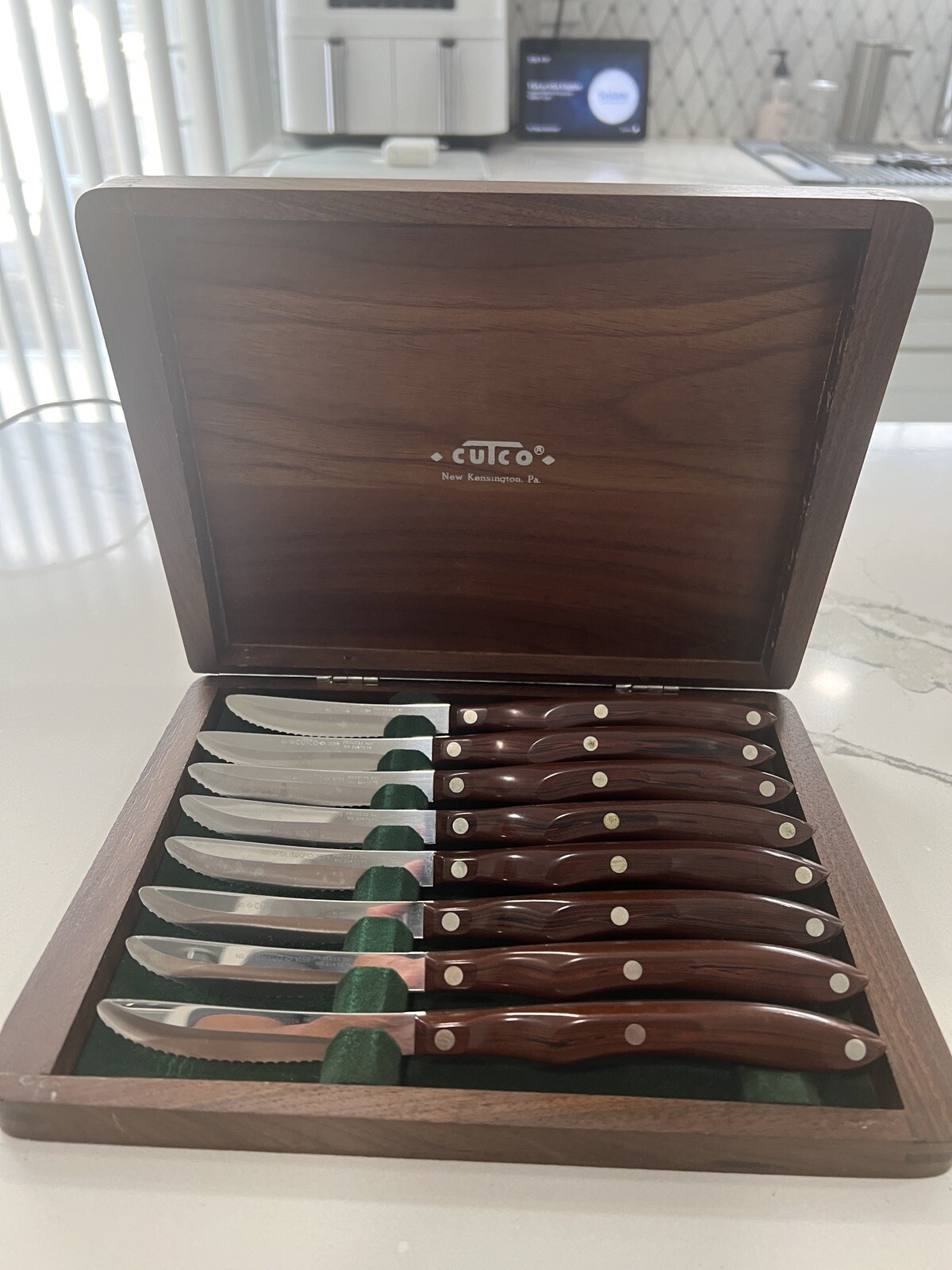 Vtg CUTCO # 59 Pat. No. 2147079 Set of 8 Smooth Steak Knives with ...
