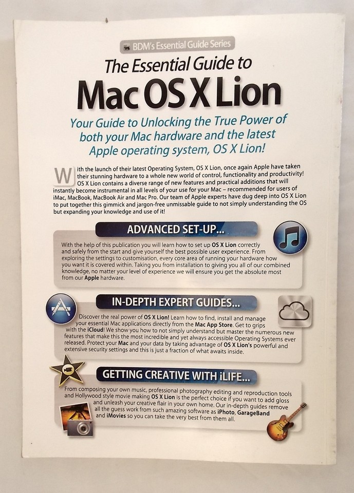 BDMs Essential Guide Mac OS X Lion 2012 Vol 1 | eBay