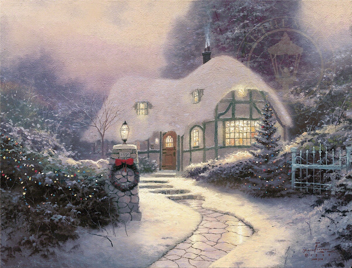 Cottage By Thomas Kinkade Paintings