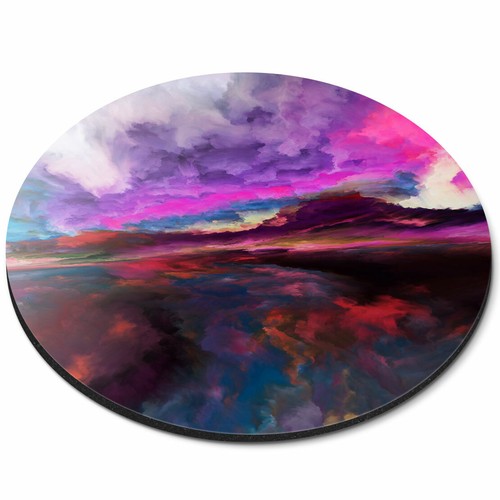 Round Mouse Mat - Painting Landscape Sunset at Sea Office Gift #21982 ...