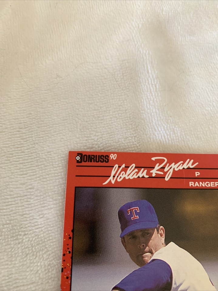 Donruss 1990 Nolan Ryan/Error Card RARE. Texas Rangers #166 Baseball ...