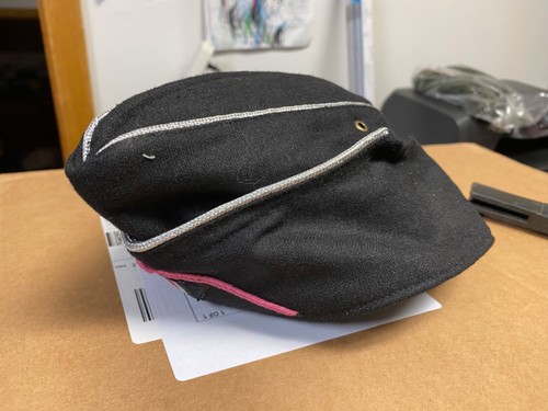 WWII GERMAN HEER PANZER BLACK WOOL M1940 OFFICER NCO OVERSEAS SIDE CAP ...