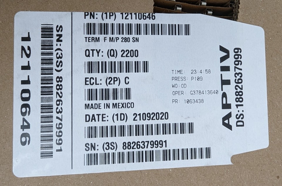 2200 Aptiv Delphi 12110646 Automotive Connector Pins 14-12AWG Crimp ...