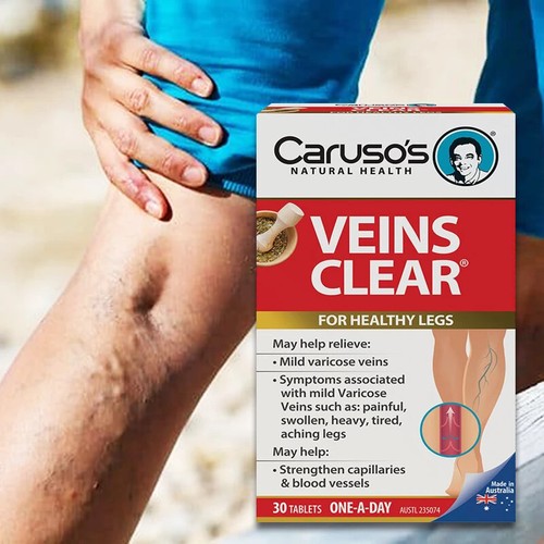 New Caruso's Veins Clear 60 Tablets Carusos Vein Care | eBay Australia