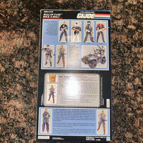 1992 GI Joe Hall of Fame Rock N' Roll Action 12” Figure Hasbro Numbered ...