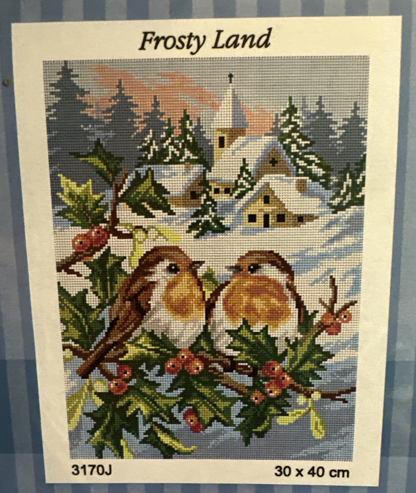 Printed needlepoint tapestry Canvas Only 30x40 cm Frosty Land | eBay