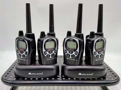 LOT OF 4 Midland GXT1000 XTRA Talk GXT1000P Walkie Talkies w/ 2x ...