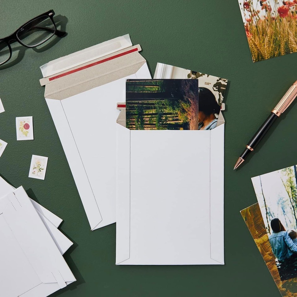 6x8 7x9 9x11.5 9.75x12.25 Rigid Photo Mailers Envelopes Flat Document ...