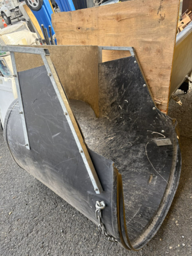 Construction trash chute - intake hopper w/ chain - building debris ...