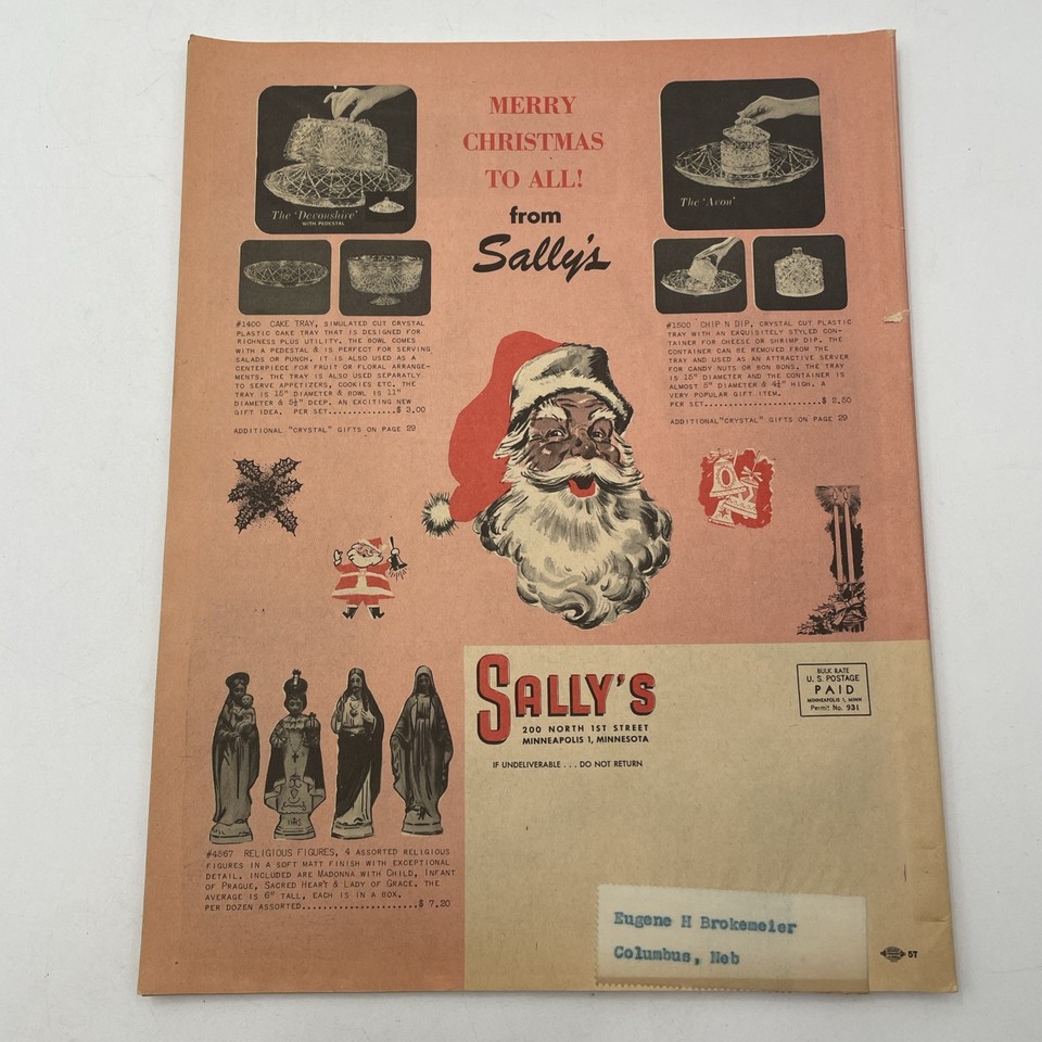 Sally’s 1963 Wholesale Christmas Catalog Gag Gifts Toys Novelties ...