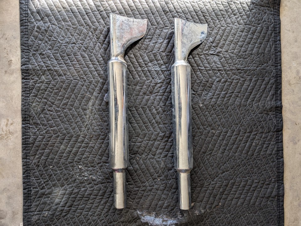 vintage Harley superior fish tail chopper bates muffler panhead ...