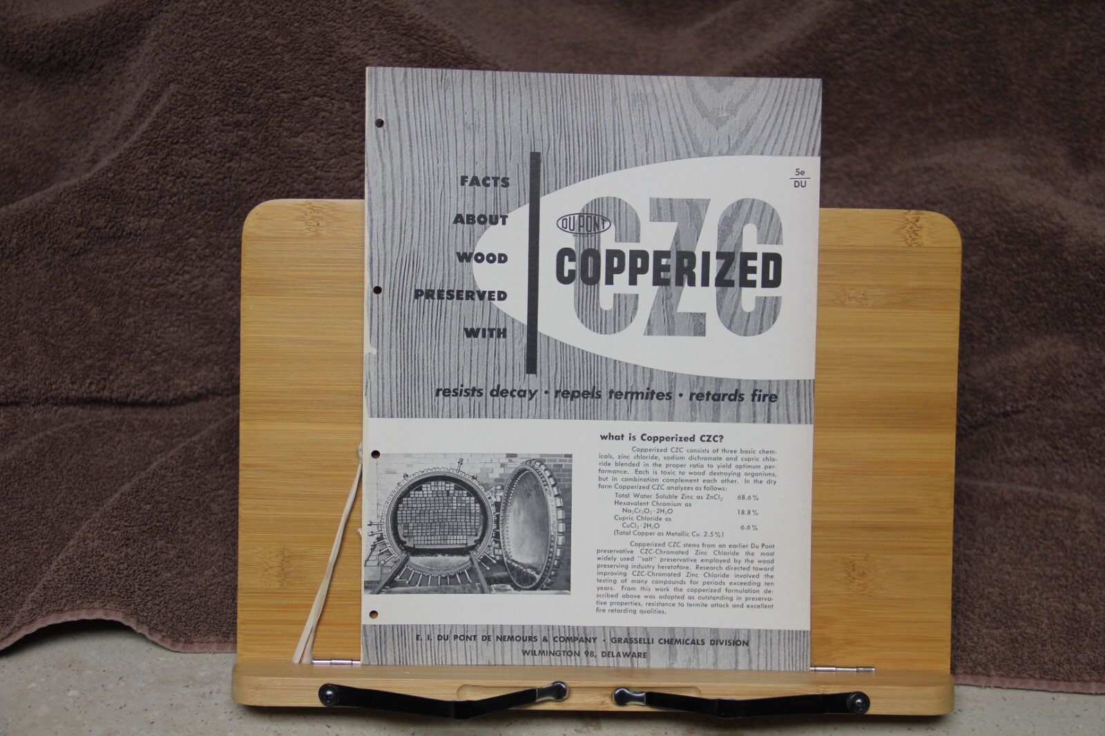 DuPont Copperized Wood Preserved CZC Brochure 1952 4 pg Chromated zinc ...