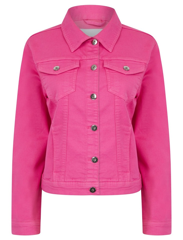 Womens Ladies Amara Reya Stretch Denim Jacket Soft Cotton Summer ...