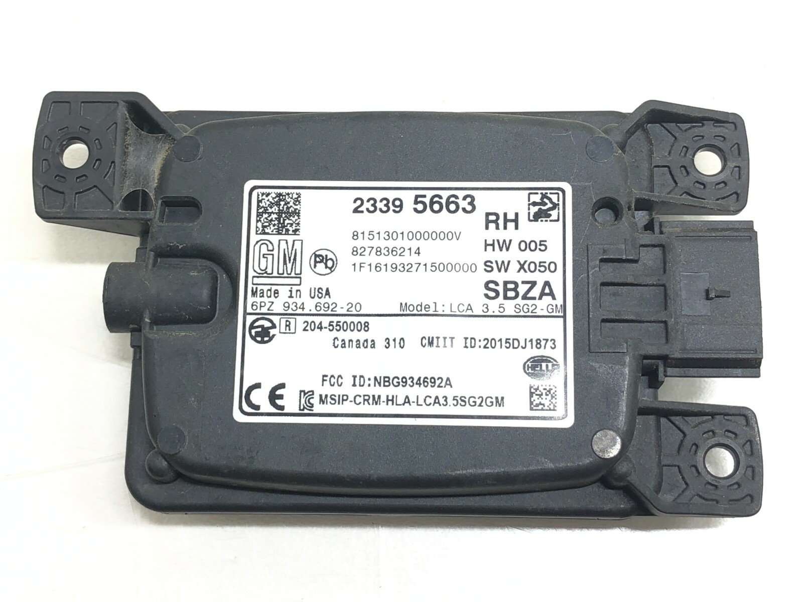 2017-2020 CADILLAC XT5 RIGHT BLIND SPOT RADAR DISTANCE SENSOR OEM. | eBay