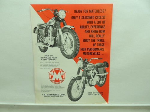 1968 Matchless 750 G15CS Norton P11 Brochure B3201 | eBay
