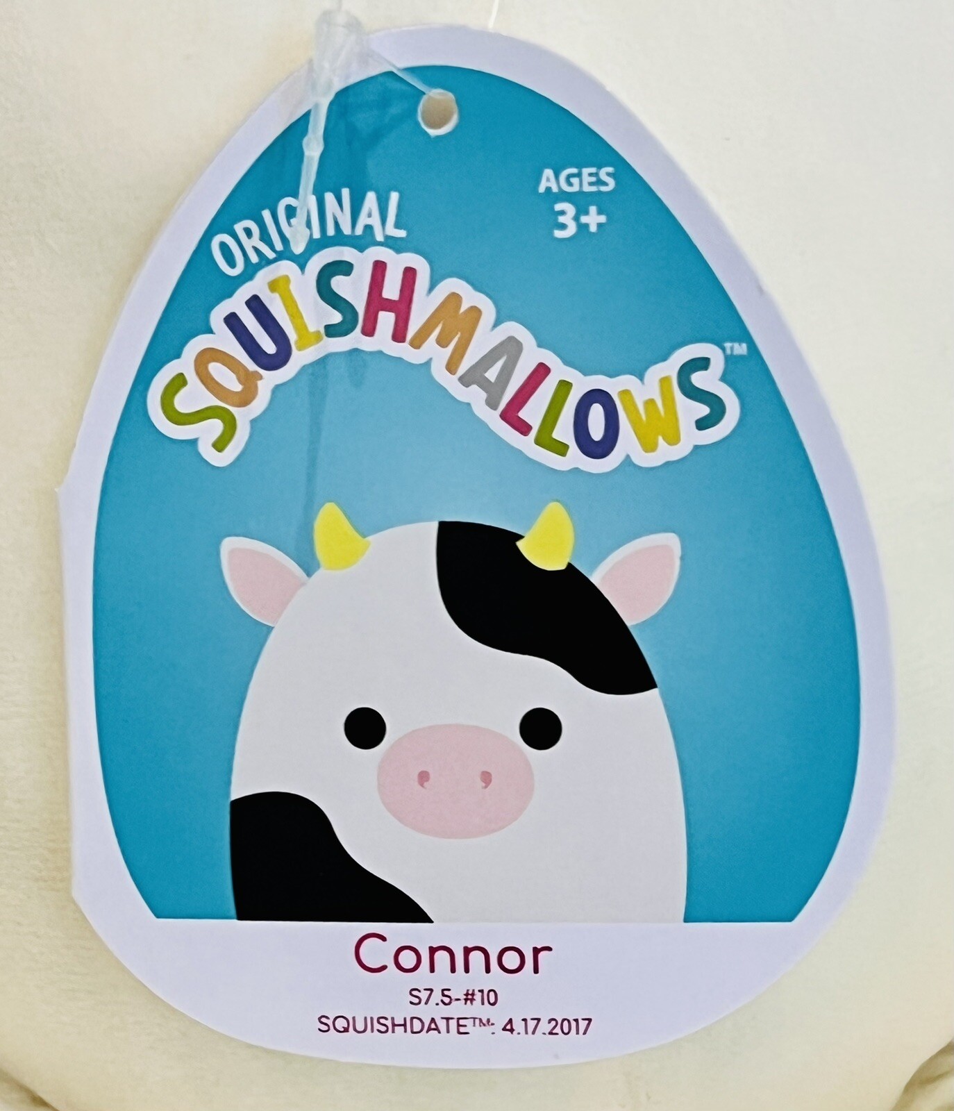 *NEW!* Squishmallow 7.5” CONNOR The Cow Squish Plush Toy Kellytoy BNWT ...