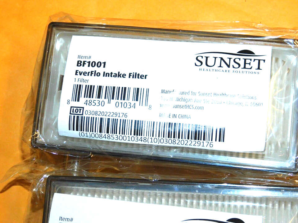 Lot of 3 SUNSET EVERFLO INTAKE FILTER #BF1001 works with Respironics ...