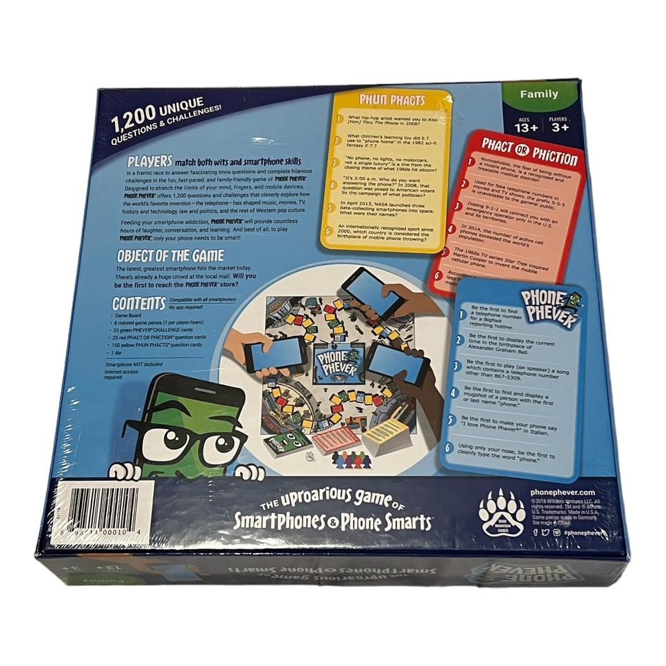 BRAND NEW SEALED Phone Phever Board Game For Smartphones Family Fun ...