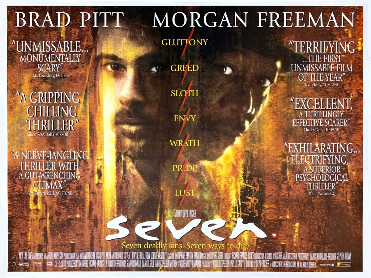 Se7en Movie Poster SE7EN // Movie Poster Blurred Aesthetic Poster