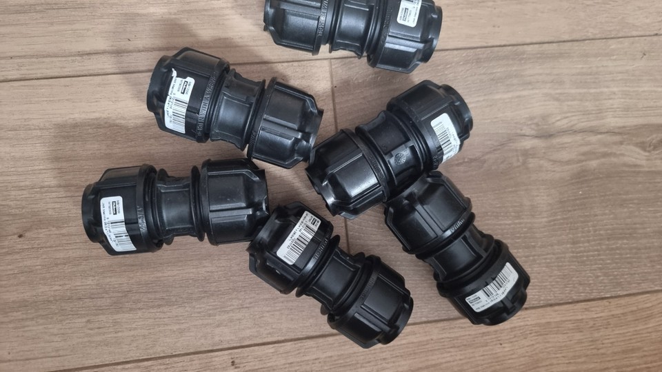 34x Philmac Fitting MDPE 25mm,Straight Coupler,Stopcock,tablot Chech ...