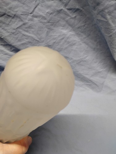 Vintage Art Deco Dome Bullet Frosted Glass Shooting Star Lamp Shade ...