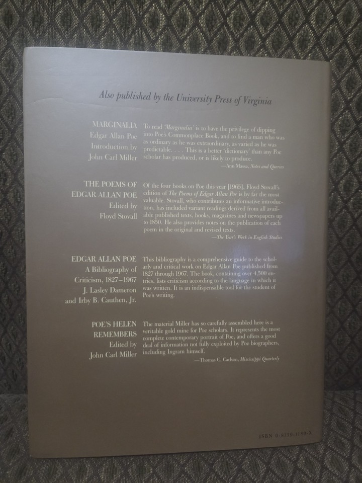 PORTRAITS & DAGUERREOTYPES OF EDGAR ALLAN POE MICHAEL DEAS PHOTO BOOK ...