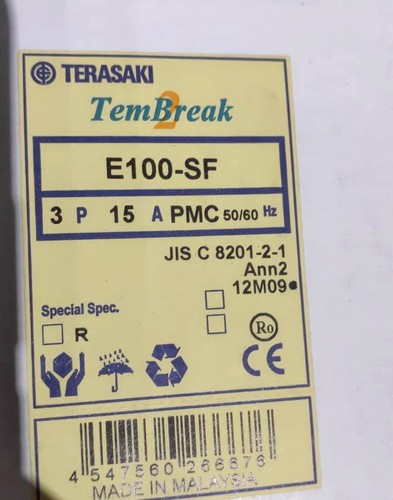 1pcs TERASAKI Circuit Breaker E100-SF 3P 15A PMC | eBay