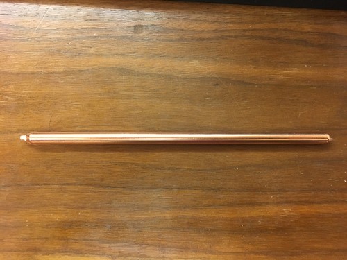 Copper Heat Pipe round, 8mm across 7mm thick 8" long (200mm) 1 oz HVAC ...