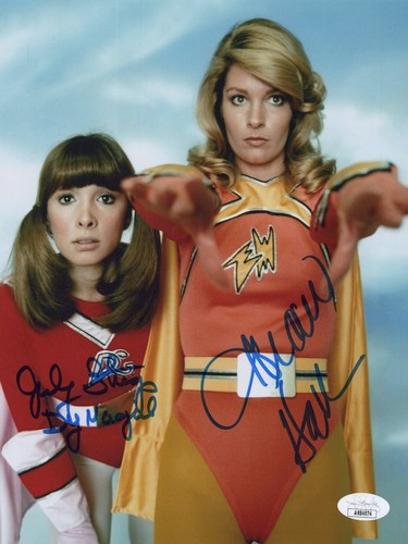 DEIDRE HALL & JUDY STRANGIS Signed ELECTRA WOMAN & DYNA GIRL 8x10 Photo ...