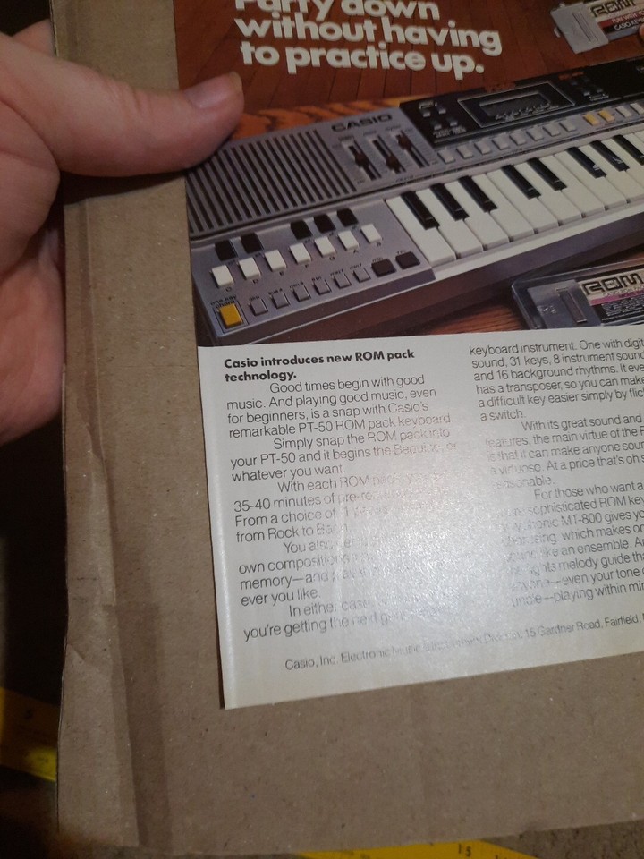 1983 Casio Keyboard ROM Pack Magazine Ad | eBay