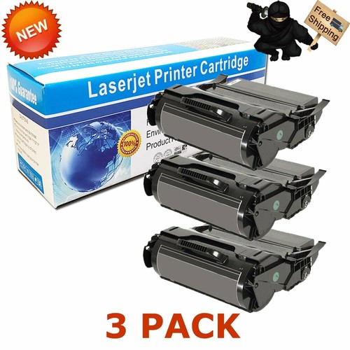 3 PK Black Toner Cartridge For Lexmark T650 T652 T654 T656 T650H11A ...
