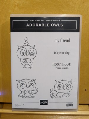 Stampin' Up ADORABLE OWLS Stamp Set, BRAND NEW, rubber | eBay