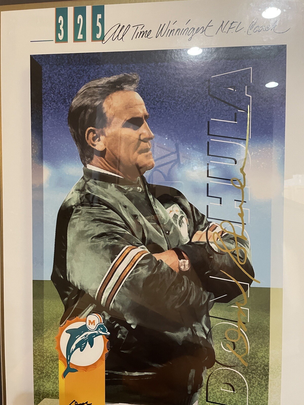 Don Shula signed customed framed with authentic autograph. 27x32 | eBay