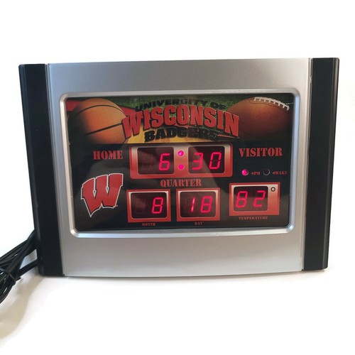 [SEE VIDEO] Wisconsin Badgers LED Scoreboard Clock Date Alarm ...