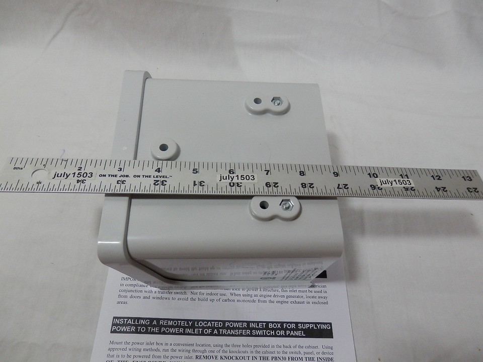 (1) NEW Reliance PBN30 30 Amp Outdoor Power Inlet Box Plastic L14-30P ...