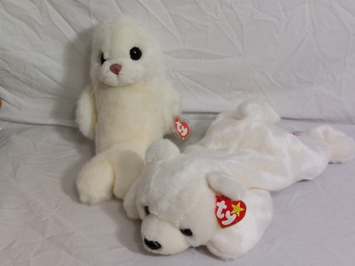 Lot of 2 Vtg Retired Ty Beanie Buddies MISTY Seal Pup - CHILLY Polar ...