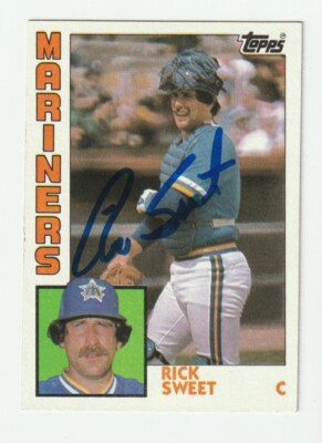 Rick Sweet Signed 1984 Topps Card #211 Auto Seattle Mariners Autograph ...