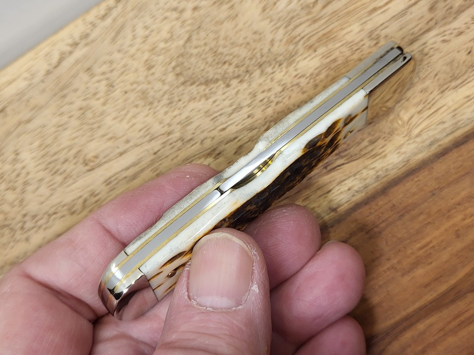 2021 CASE XX (#61749L SS) AMBER BONE "MINI-COPPERLOCK" POCKET KNIFE ...