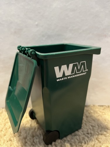 Waste Management Mini Bin Toter Trash Can Desktop Pen Storage Holder | eBay