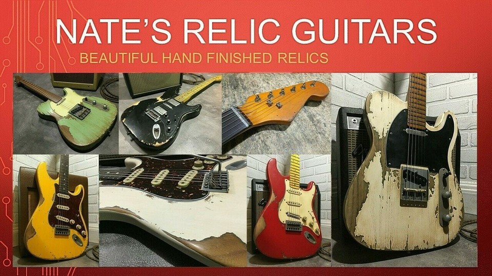 Relic Fender Telecaster Electric Guitar Worn Black by Nate's Relic ...