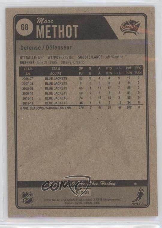 2012-13 O-Pee-Chee Wrapper Redemption Red Marc Methot #68 | eBay