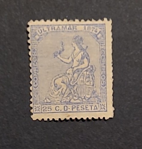 1874 Spain ULTRAMAR Postage stamp 25c MHOG | eBay UK
