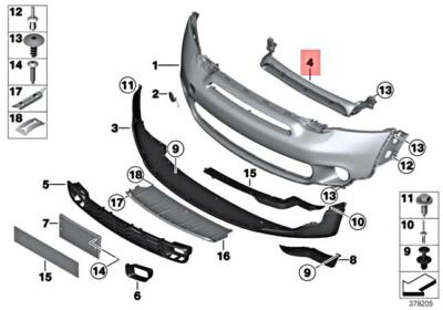 Genuine MINI Cooper JCW R60 R61 Cooper S ALL4 Reinforcement Bumper ...