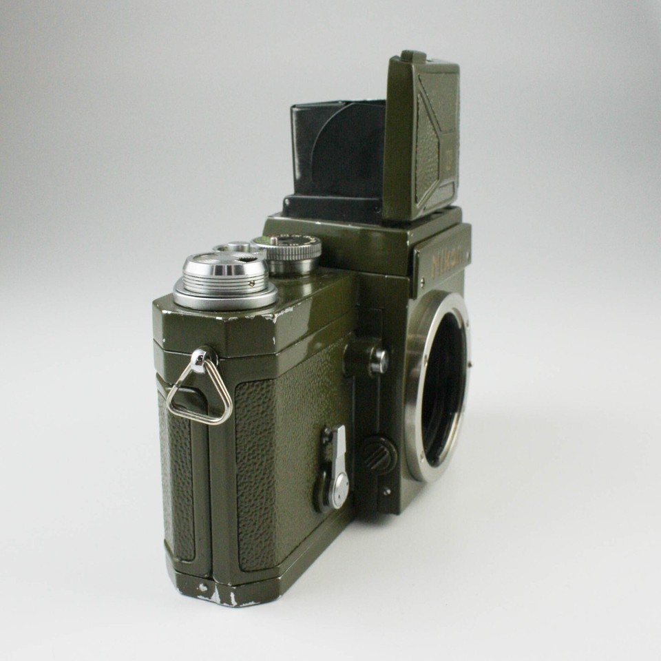 Nikon F Camera Body w/Waist Level Finder - Painted Green/Modified ...