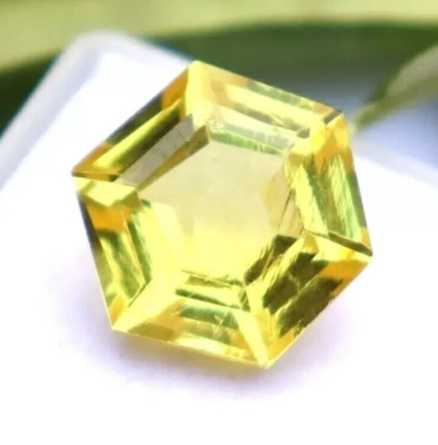 Natural Yellow Sapphire Fancy Hexagon Shape 10.54+ Ct Loose Gemstone ...