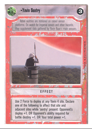 SWCCG: Yavin Sentry [White Border] [Ungraded] Premiere SW White Border ...