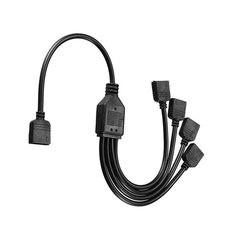1 to 4 4pin Extension Cable 30cm Motherboard RGB LED Splitter Cable for ...