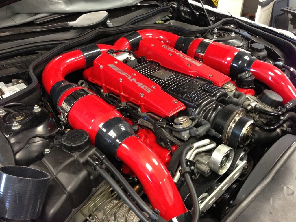 E55 AMG Performance Red Intake Supercharg AMG M113K E55 CLS55 SL55 S55 ...
