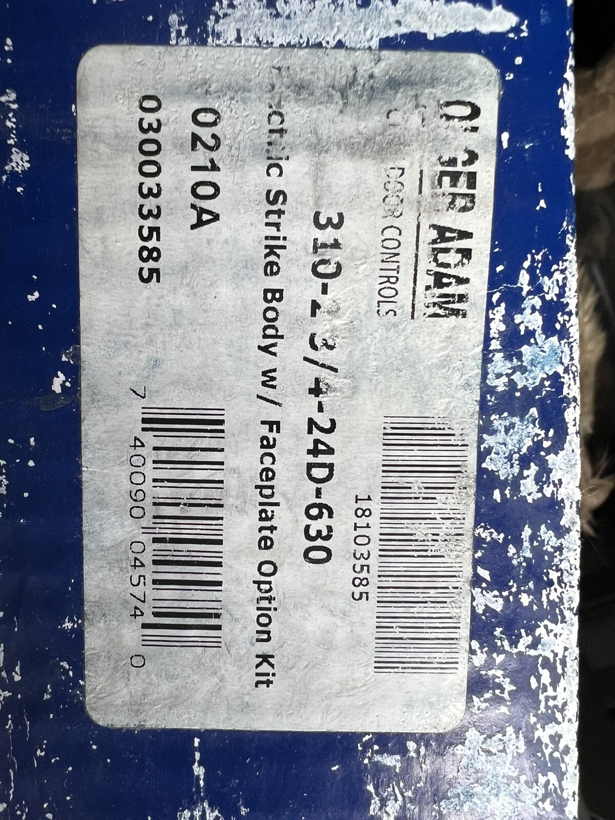 Folger Adam 310-2 3/4 24D 630 Electric Strike - Gray for sale online | eBay